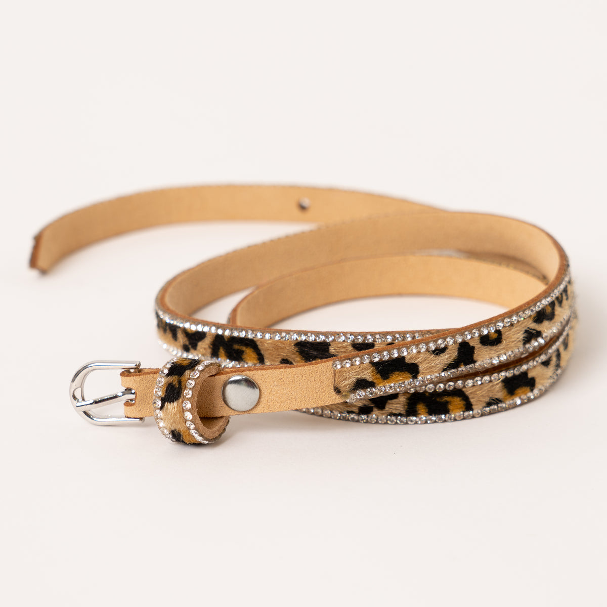 KIDPIK Girls Leopard Rhinestone Fancy Belt, Size: 4-8 - 10-16 – Kidpik