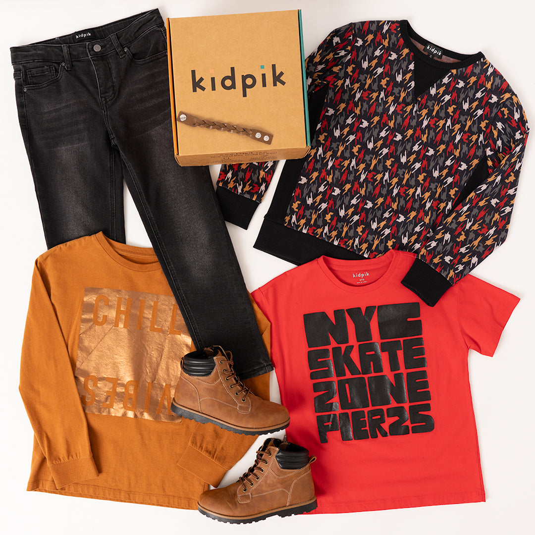 KIDPIK Boys Chill And Skate All Day Outfit Set, 6-Piece, Size: 4 - 8 ...