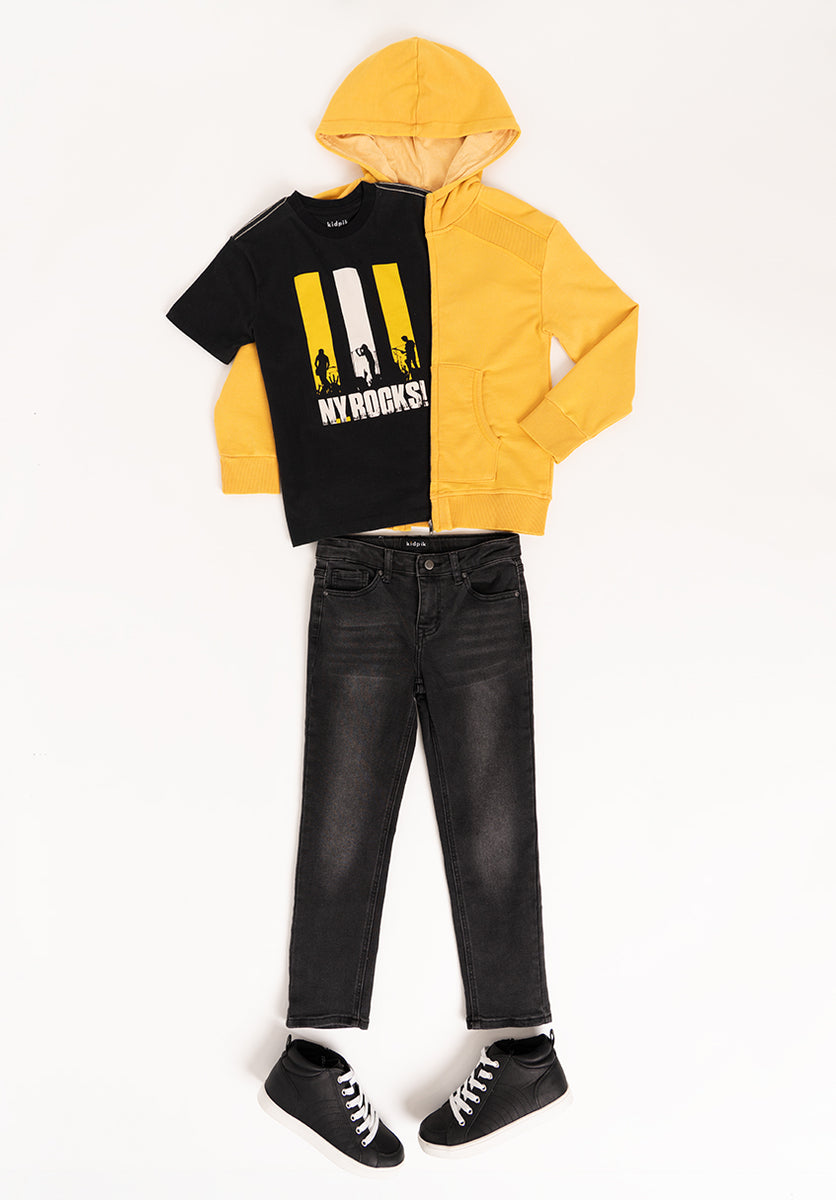KIDPIK Boys NY Rocks Outfit Set, 4-Piece, Size: 2 - 14 – Kidpik