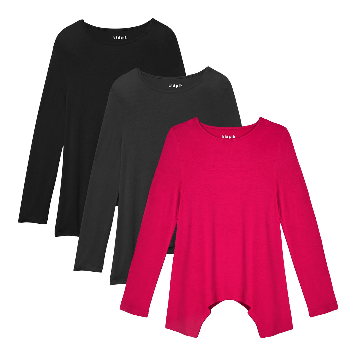 KIDPIK Girls Swing Top 3 Pack, Size: XXS (4) - XS (5/6) – Kidpik