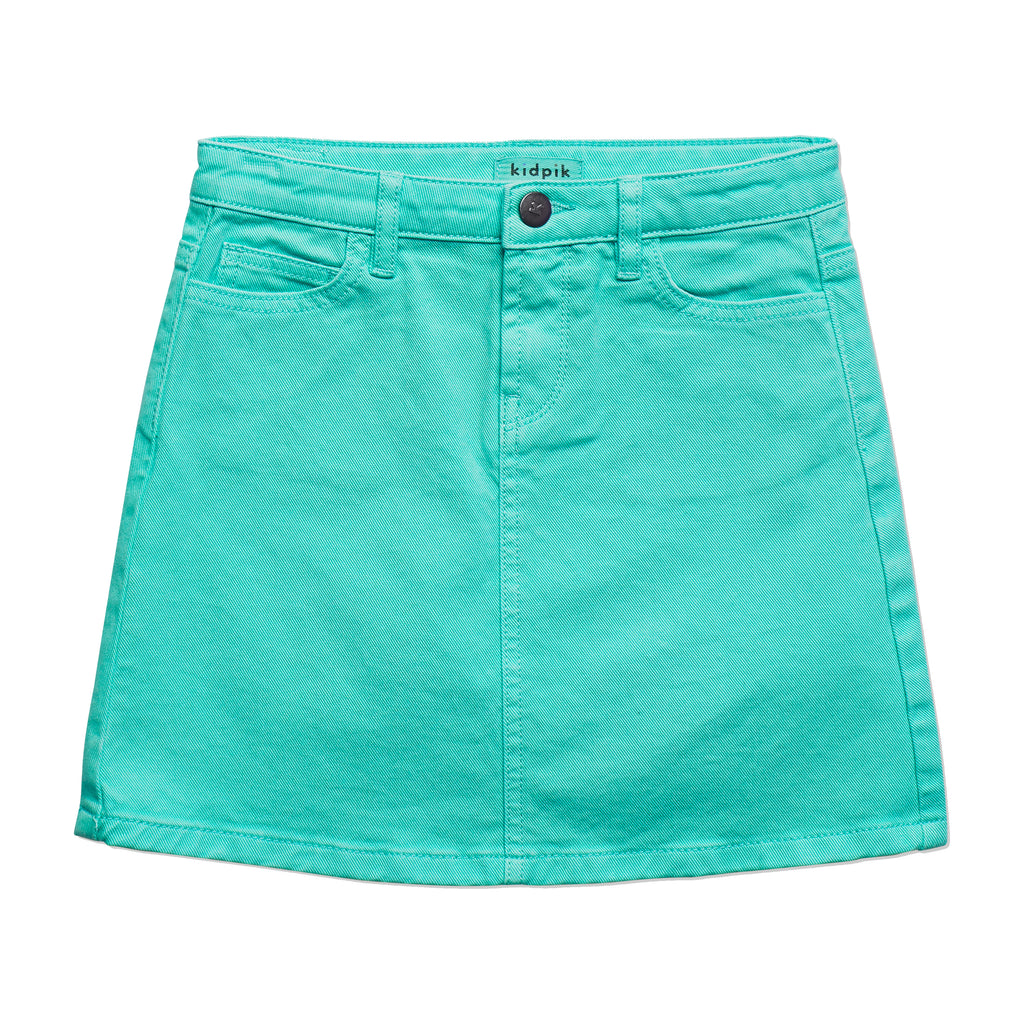 KIDPIK Girls Garment Dye 5 Pocket A-Line Strech Twill Jean Skirt, Size ...