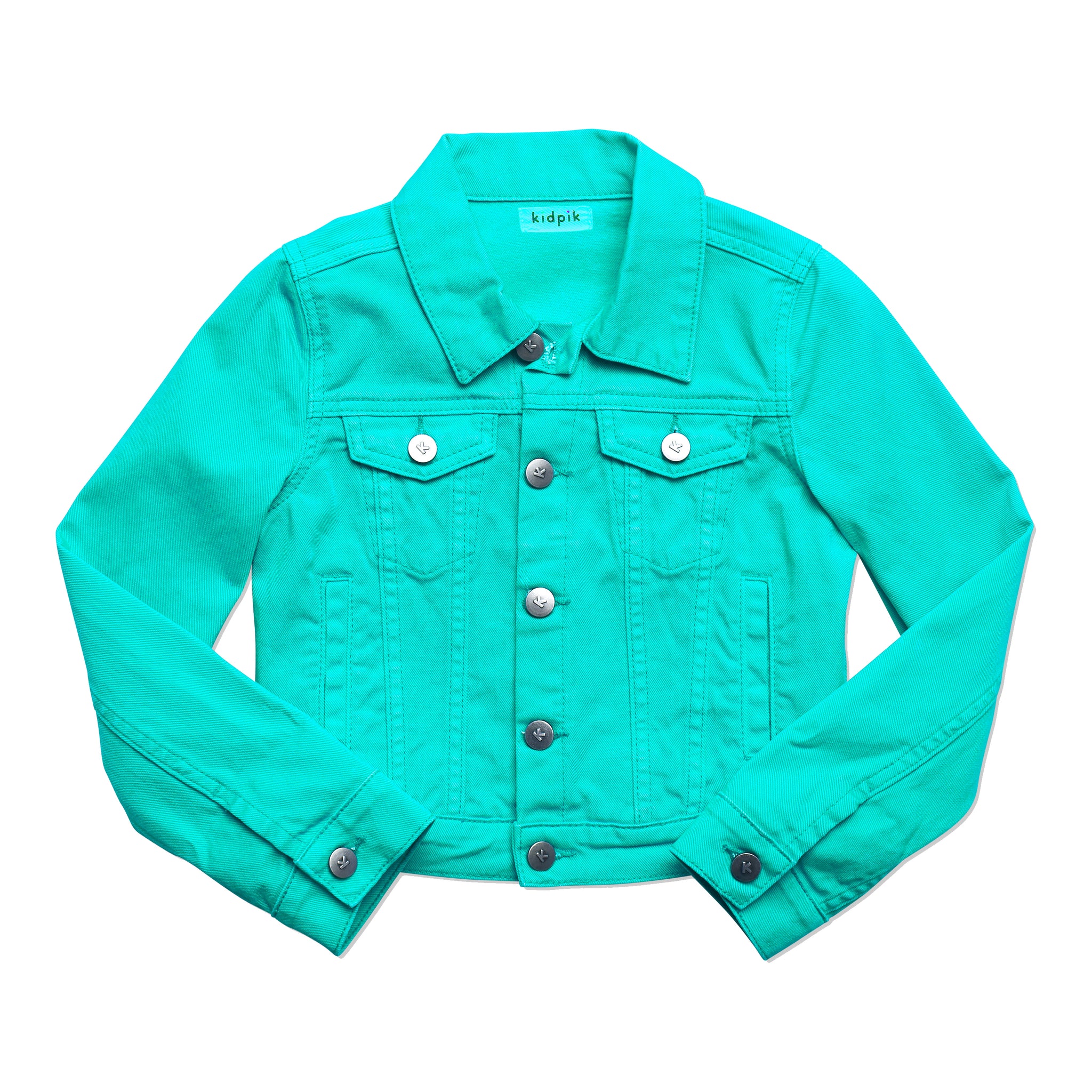 KIDPIK Girls Long Sleeve Colored Denim Jean Jacket, Size: 12 Months ...