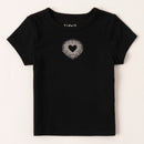 KIDPIK Girls Short Sleeve Rib Knit Graphic T Shirt, Size: 12 Months - L ...