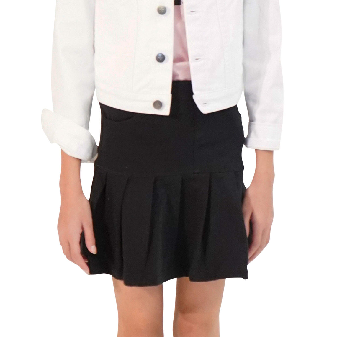 KIDPIK Girls Drop Yoke Pleated Skirt 2-Pack, Size: XS (5/6) - XXL (16) – Kidpik