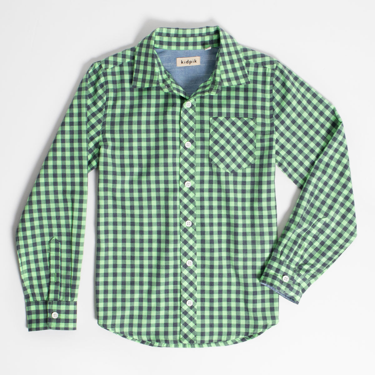 KIDPIK Boys Long Sleeve Mini Check Plaid Shirt, Size 3T – Kidpik